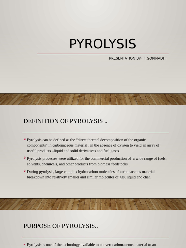 Pyrolysis | PDF | Pyrolysis | Process Engineering