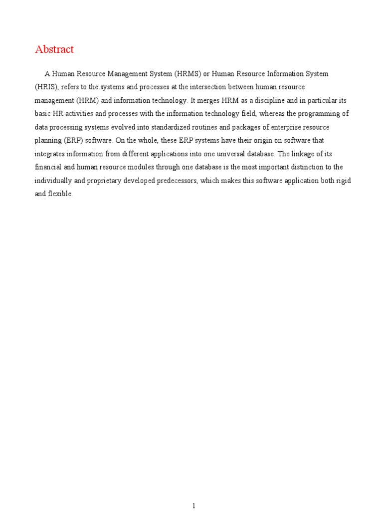 HRMS Project Peport | PDF | Areas Of Computer Science | Computing