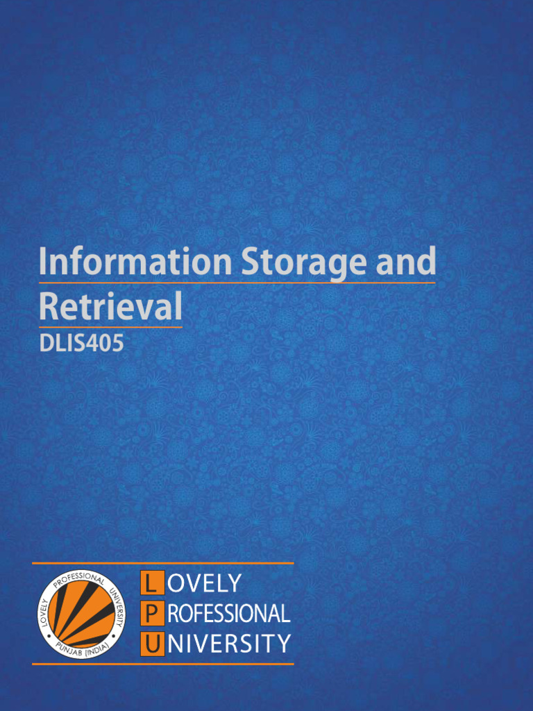 Dlis405 Information Storage and Retrieval 2 | PDF | Libraries | Librarian