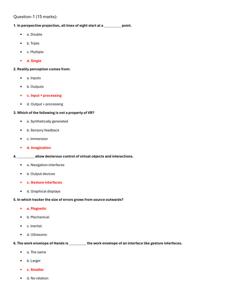 VR_Final_2024 | PDF | Virtual Reality | 2 D Computer Graphics