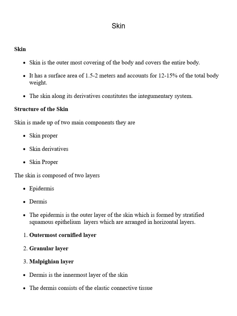 skin | PDF | Skin | Epidermis