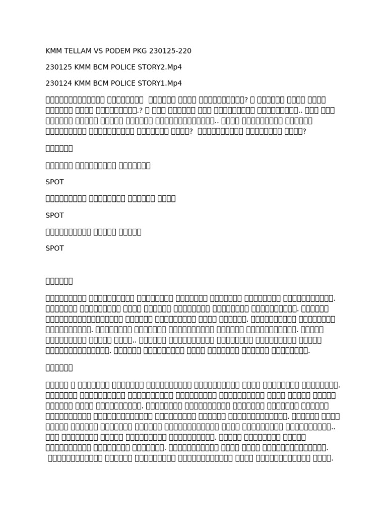 KMM Tellam VS Podem PKG | PDF