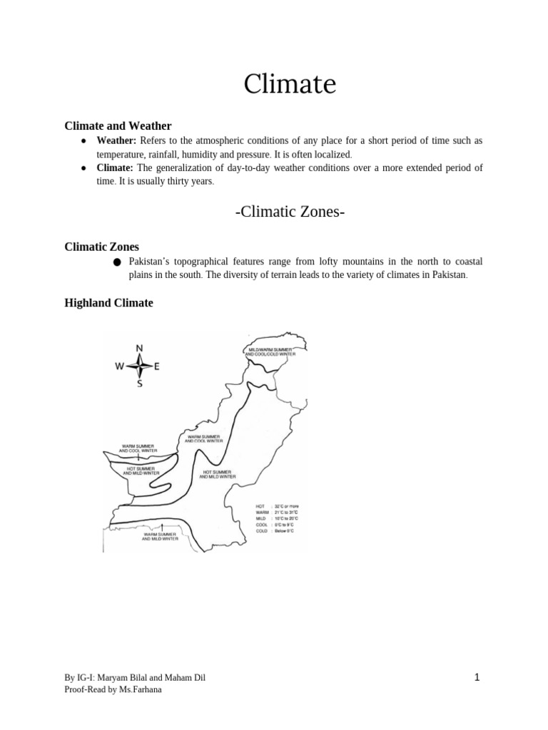 Geography - Climate (Word Document) | PDF | Rain | Precipitation