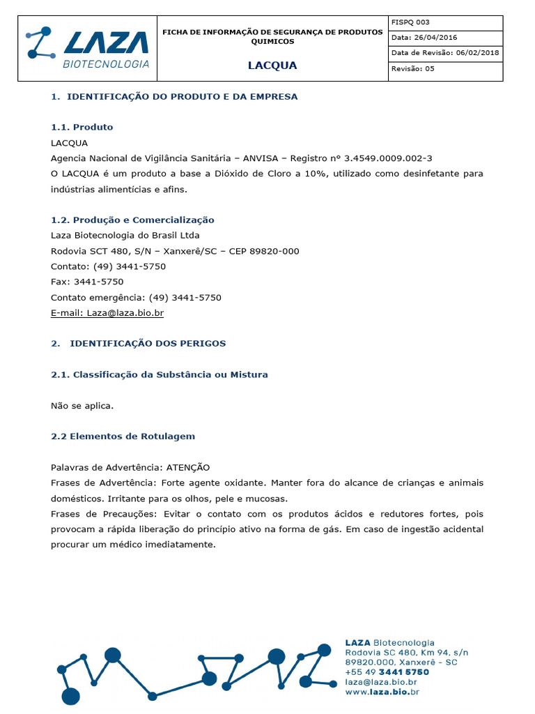 Fispq - Lacqua | PDF | Cloro | Química