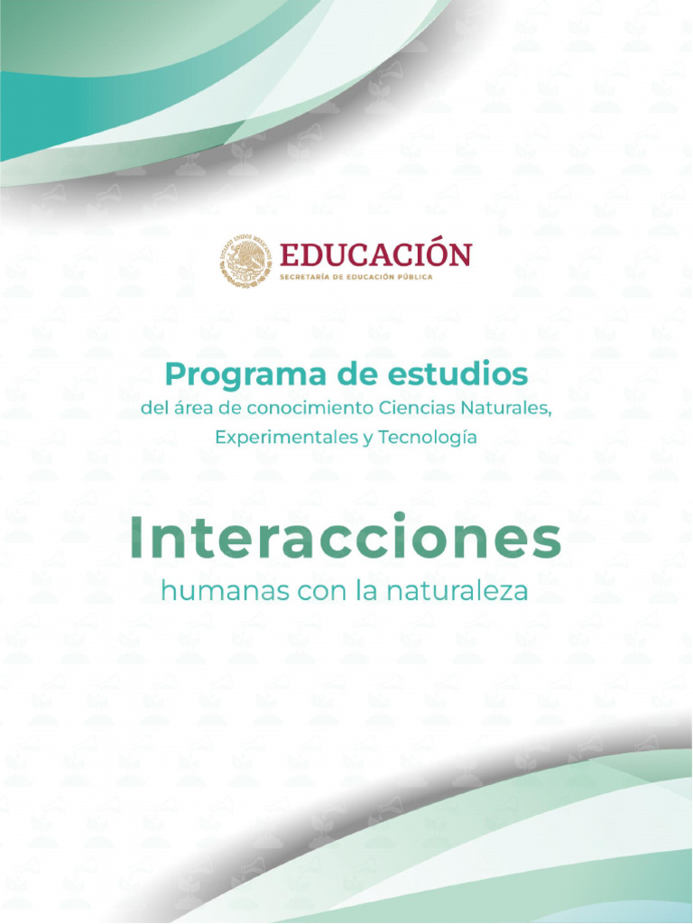 PE CNEyT-Interacciones Humanas Con La Naturaleza | PDF | Evaluación | Plan de estudios