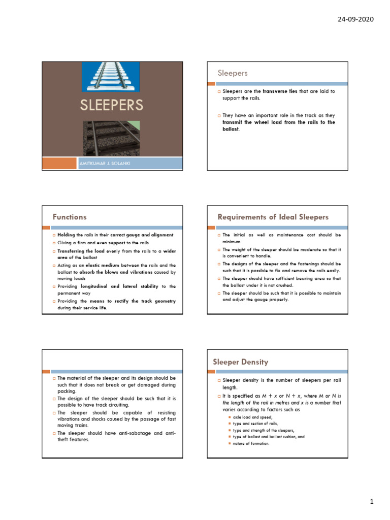 Understanding Railway Sleepers and Their Types | PDF | Rail ...