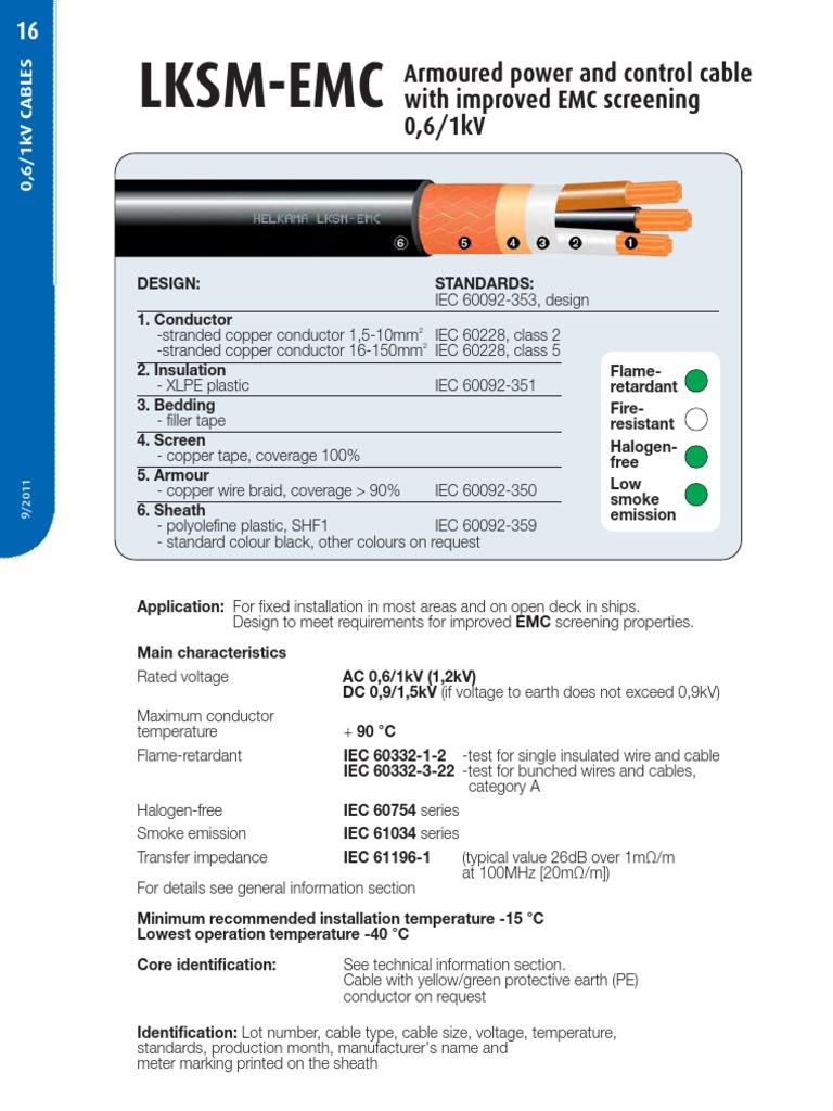 LKSM Emc | PDF | Cable | Electricity