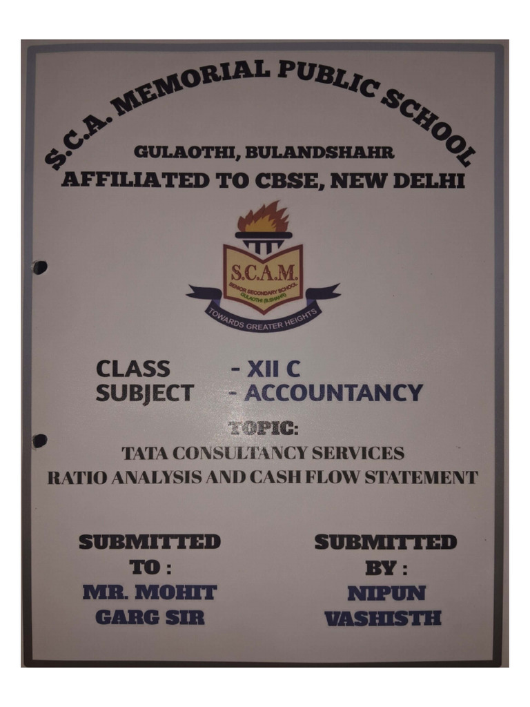 Tcs - Ratio Analysis and Cash Flow Statement | PDF