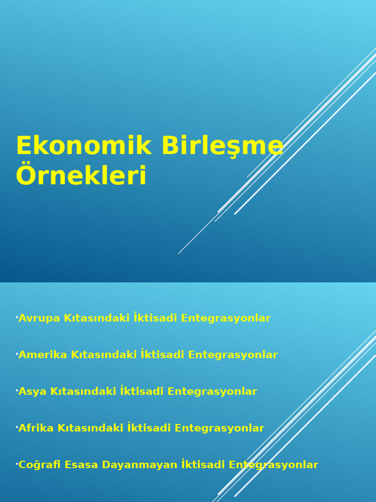 Bolum 10 - Ekonomik Birlesme Anlasmalari 4 | PDF