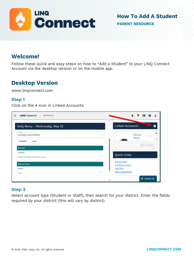 How To Add A Student Linq Connect | PDF