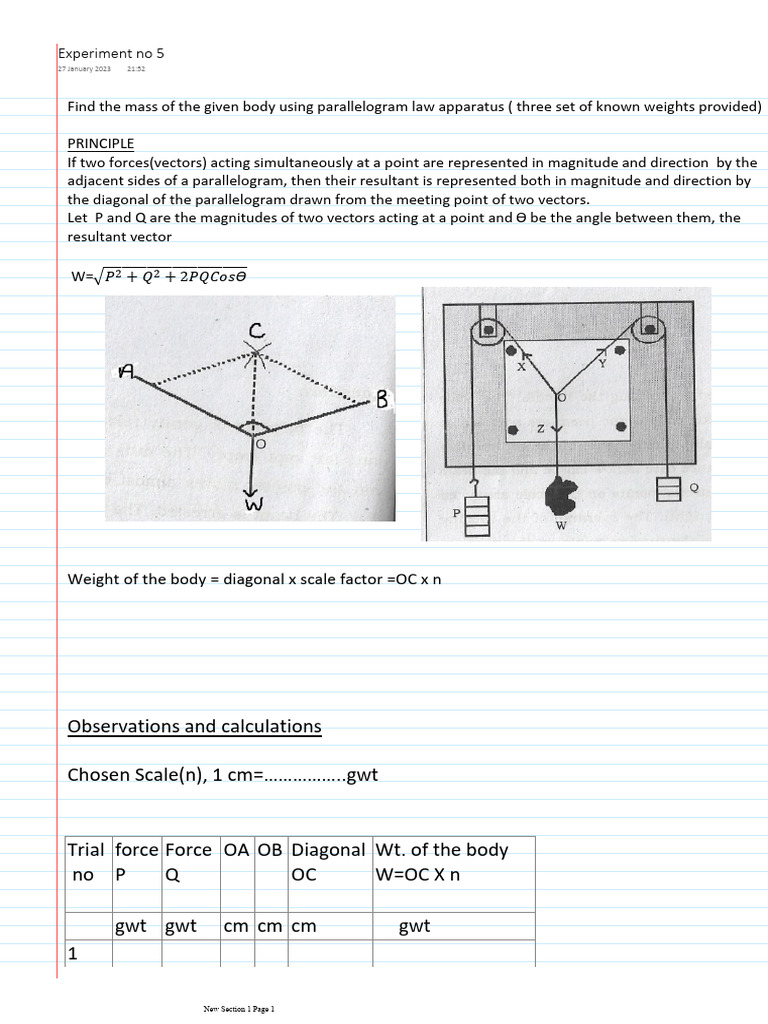 Parallelogram Law | PDF