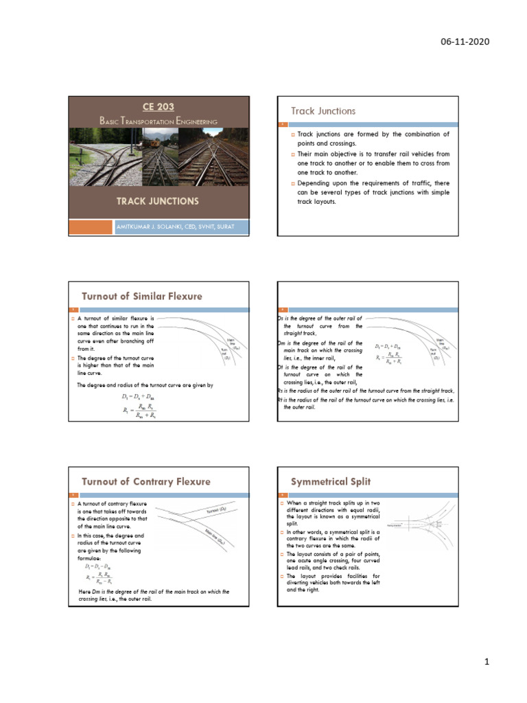 Types of Track Junctions Explained | PDF | Sustainable Transport ...