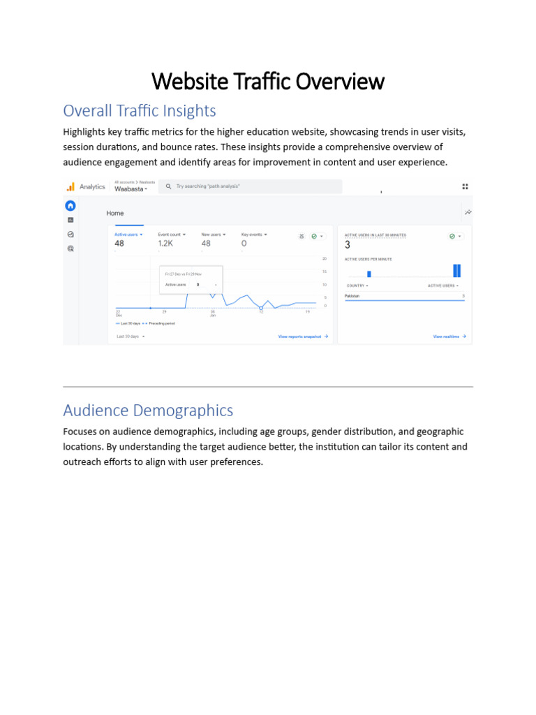 Website Traffic Overview (Sample) | PDF