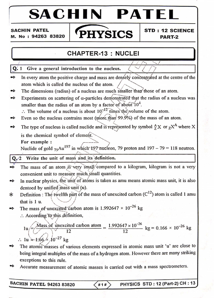 Phy Pamplet CHP 13 | PDF
