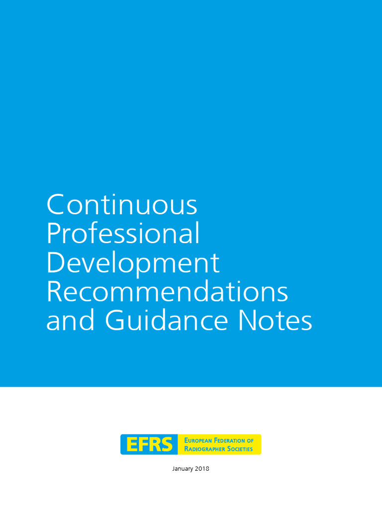 2018.01 EFRS Radiographer CPD Recommendations and Guidance Notes | PDF ...