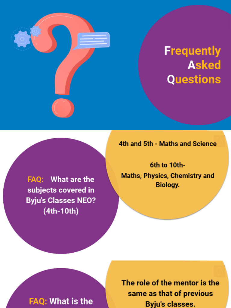 Byjus Classes NEO - Doubts and FAQs | PDF | Teachers | Homework