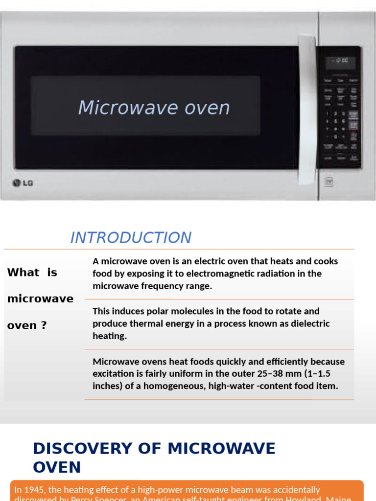 Microwave Oven PPT | PDF | Microwave | Oven
