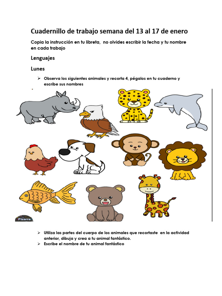 Actividades Semanales para Niños | PDF