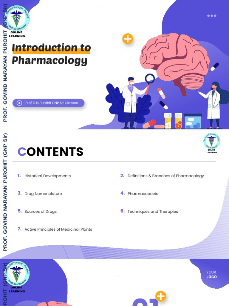 Introduction To Pharmacology | PDF | Pharmacology | Medicinal Plants