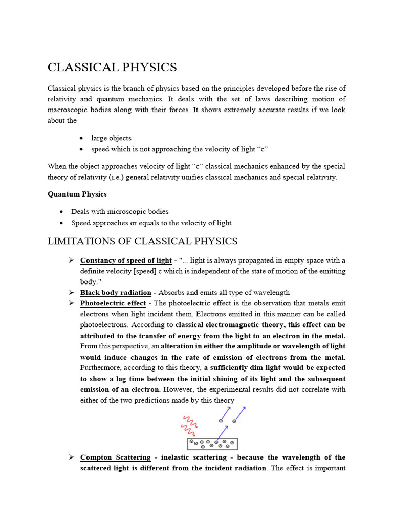 QUANTUM PHYSICS Notes-1 | PDF | Electromagnetic Radiation | Quantum ...