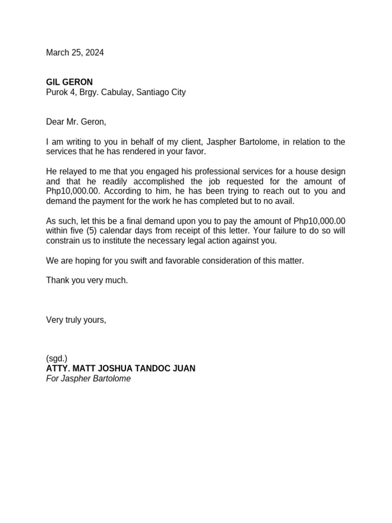 Bart Demand Letter To Geron | PDF