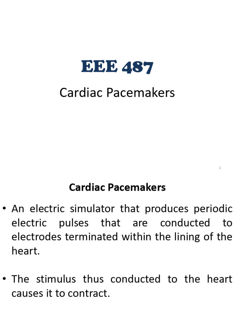Lec - 06. Cardiac Pacemakers | PDF | Artificial Cardiac Pacemaker | Heart