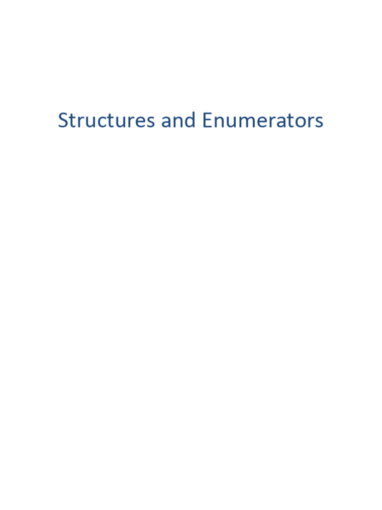 Structures and Enumerators | PDF | Computer Science | Programming Paradigms