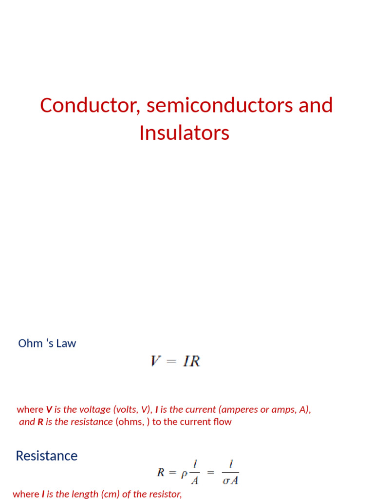 Conductor, semiconductors and | PDF | Dielectric | Electrical ...