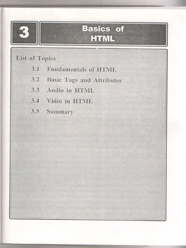 HTML Book Chapter-3 | PDF