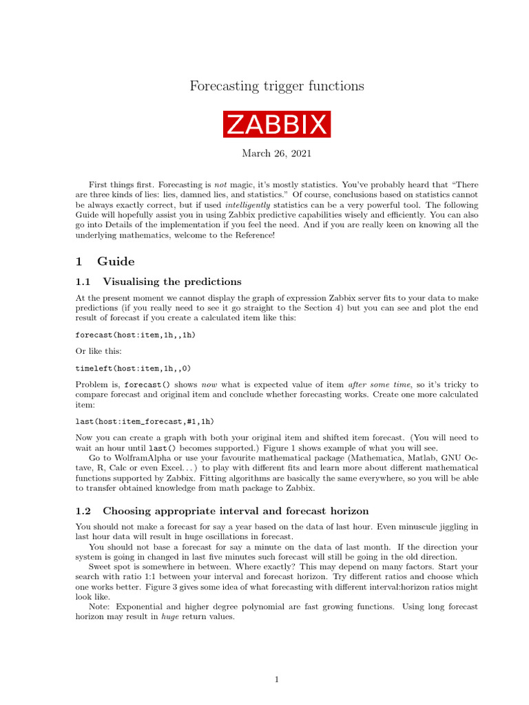 Prediction Zabbix Triger | PDF | Forecasting | Polynomial