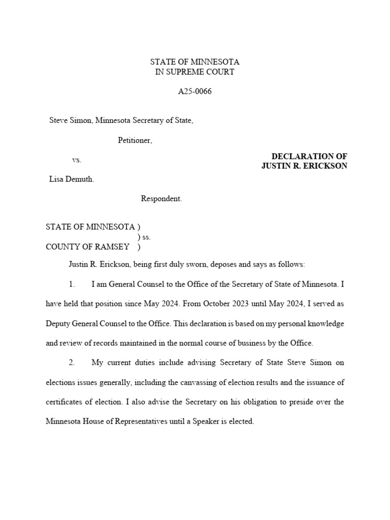 Minnesota House Quorum Dispute | PDF | United States House Of ...