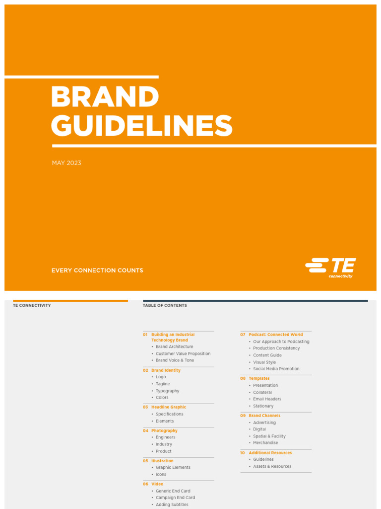 TE Connectivity Brand Guidelines 2023 | PDF | Typefaces | Brand