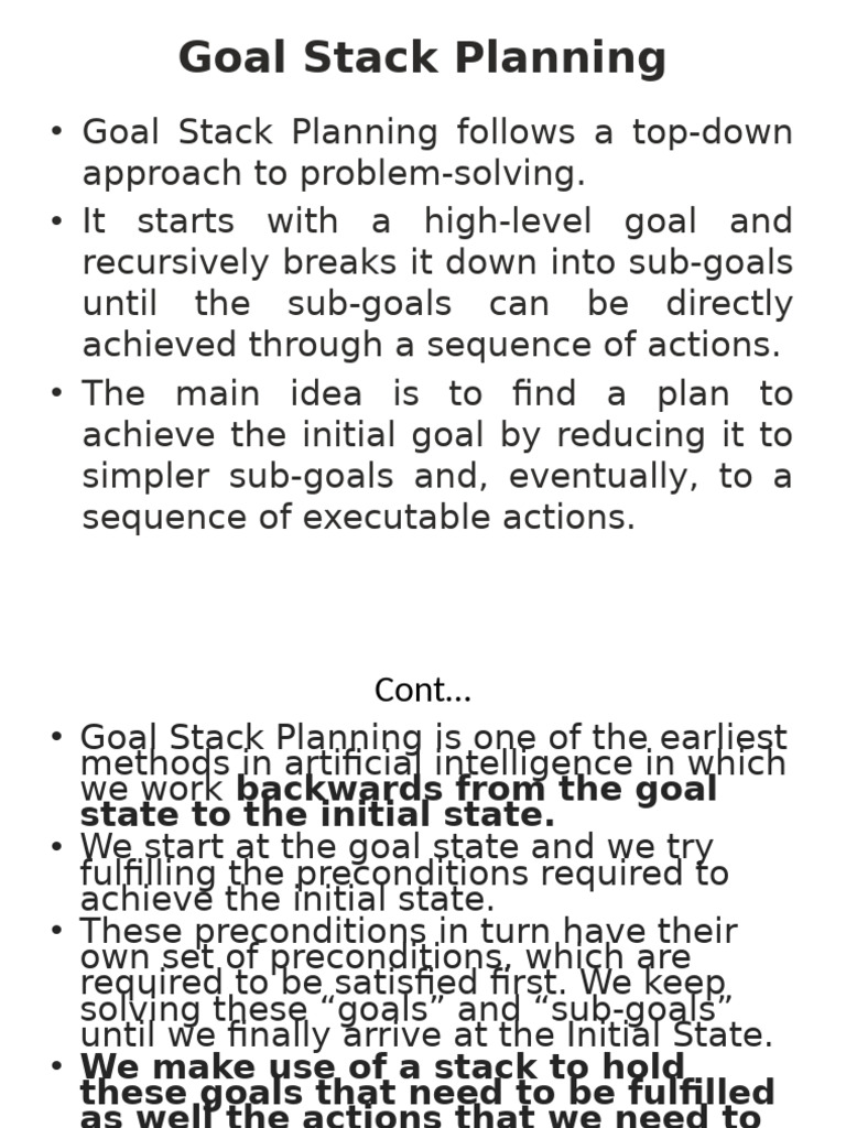 Goal Stack Planning | PDF | Mathematical Logic | Theoretical Computer Science