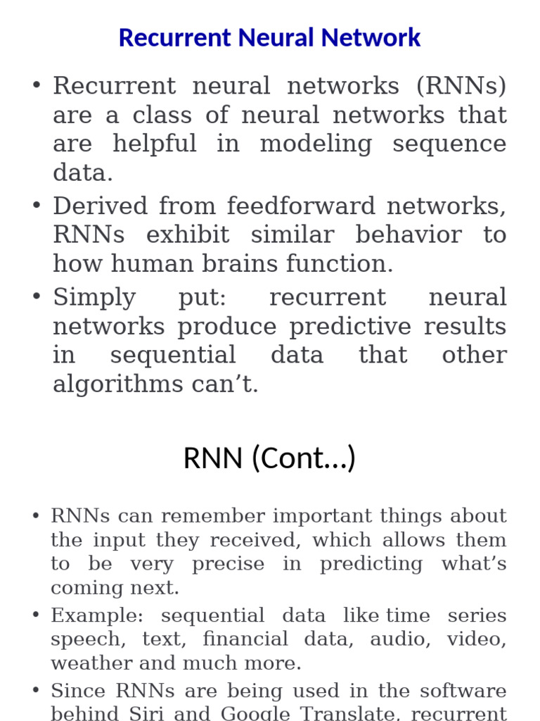RNN | PDF | Artificial Neural Network | Applied Mathematics