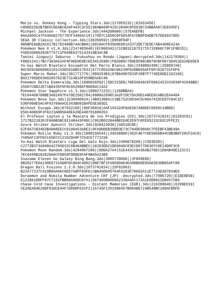 Nintendo 3DS - Missing.Serial | PDF | Pokémon | Video Game Publishers