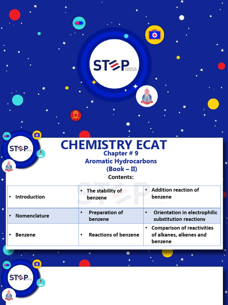 Lecture # 14 ECAT (CH # 9 Aromatic Hydrocarbons B-II) | PDF | Benzene ...