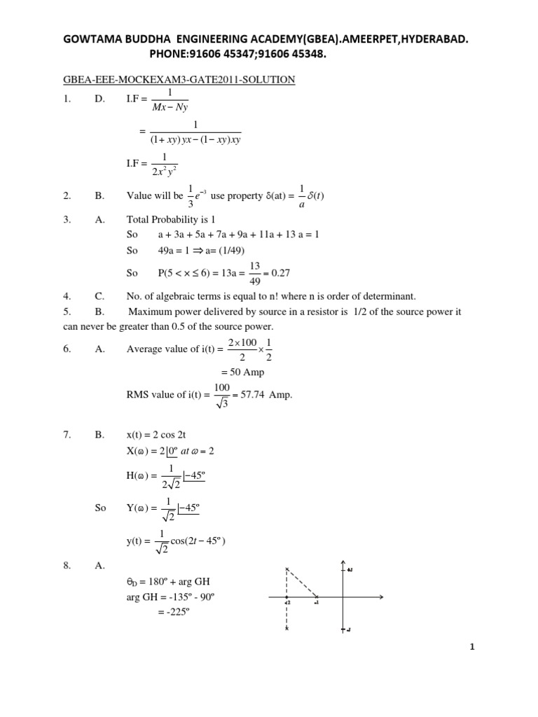 Eee Exam 3solution | PDF | Electromagnetism | Electronics