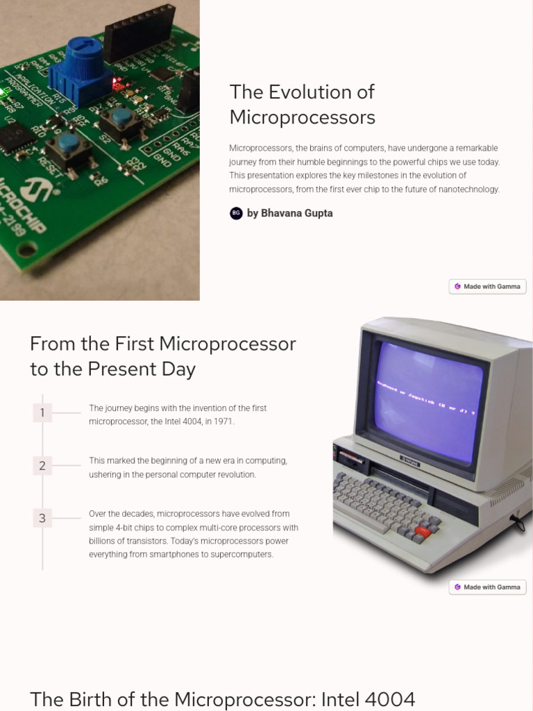 The Evolution of Microprocessors | PDF | Microprocessor | Integrated ...