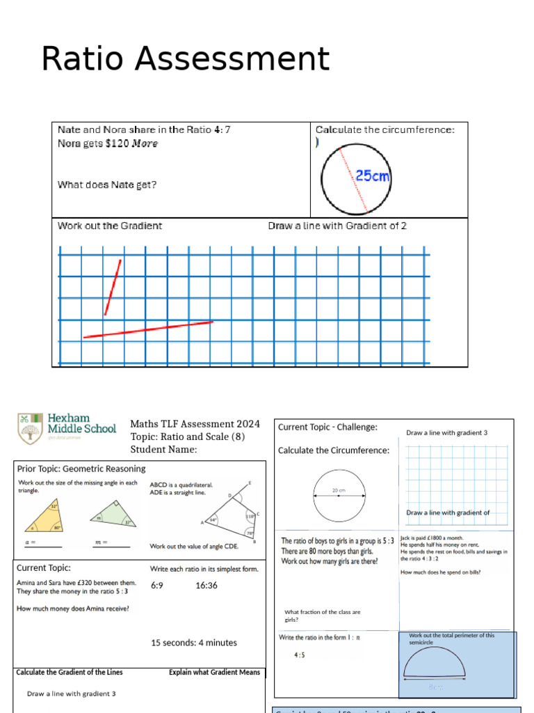 Ratio and Scale - Higher - Year 8 - TLF Assessment 2024 8 | PDF | Ratio ...