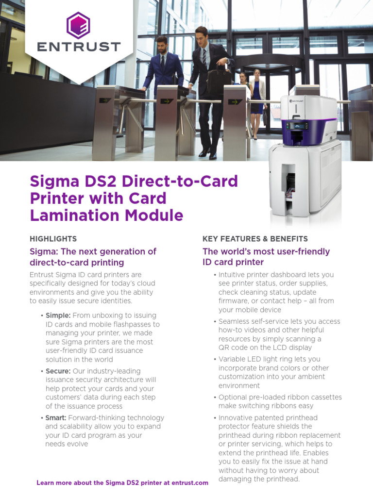 Sigma ds2 Direct To Card Printer Lamination Module DS | PDF | Printer (Computing) | Computer Science