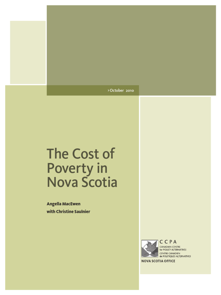 Cost of Poverty in Nova Scotia | PDF | Cost Of Living | Poverty