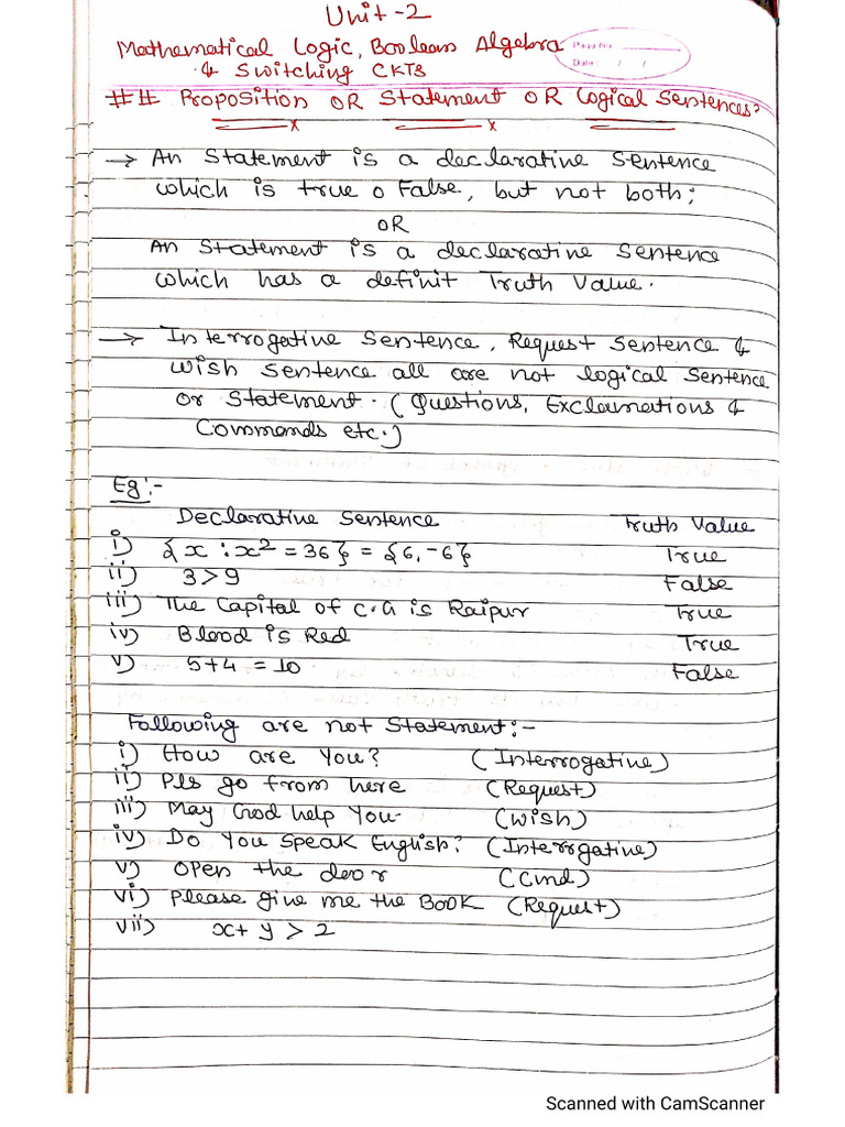 Unit - 2 - (Part 1) - Discrete Math Notes | PDF