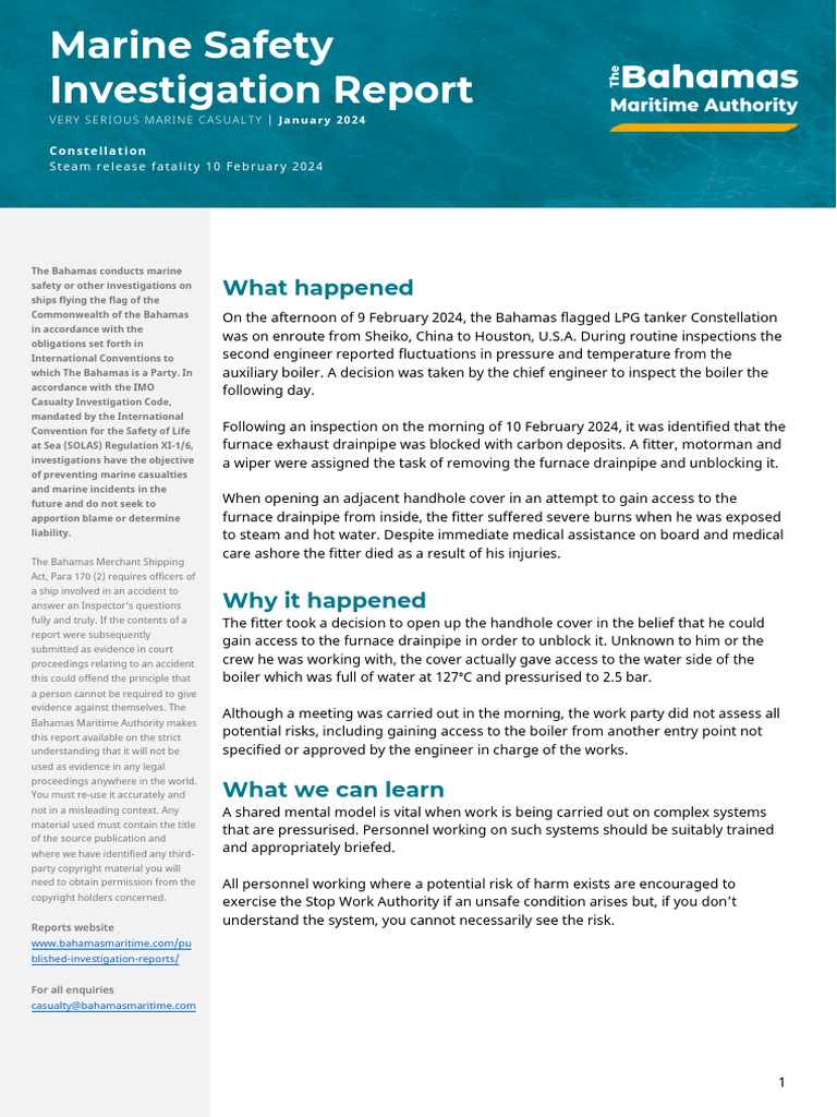 MSI Report Constellation Steam Release | PDF | Boiler | Water