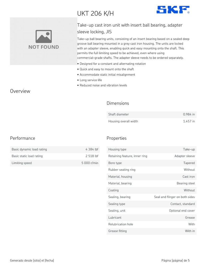 SKF UKT 206 K - H Specification | PDF | Red mundial | Internet y web