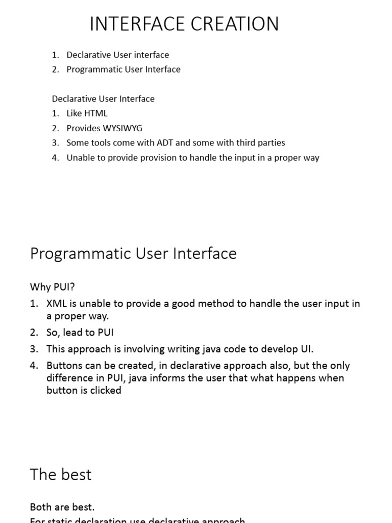 01-Interface Creation and Layouts | PDF | Page Layout | Java (Programming Language)