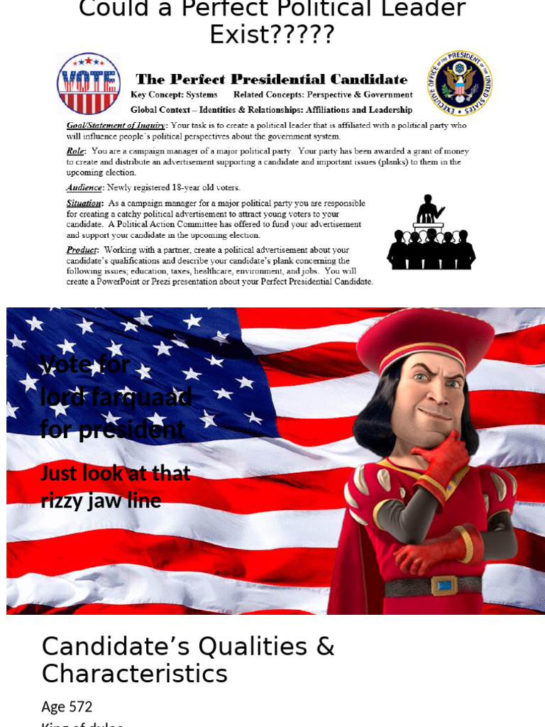 Vote for Lord Farquaad: A Perfect Leader | PDF