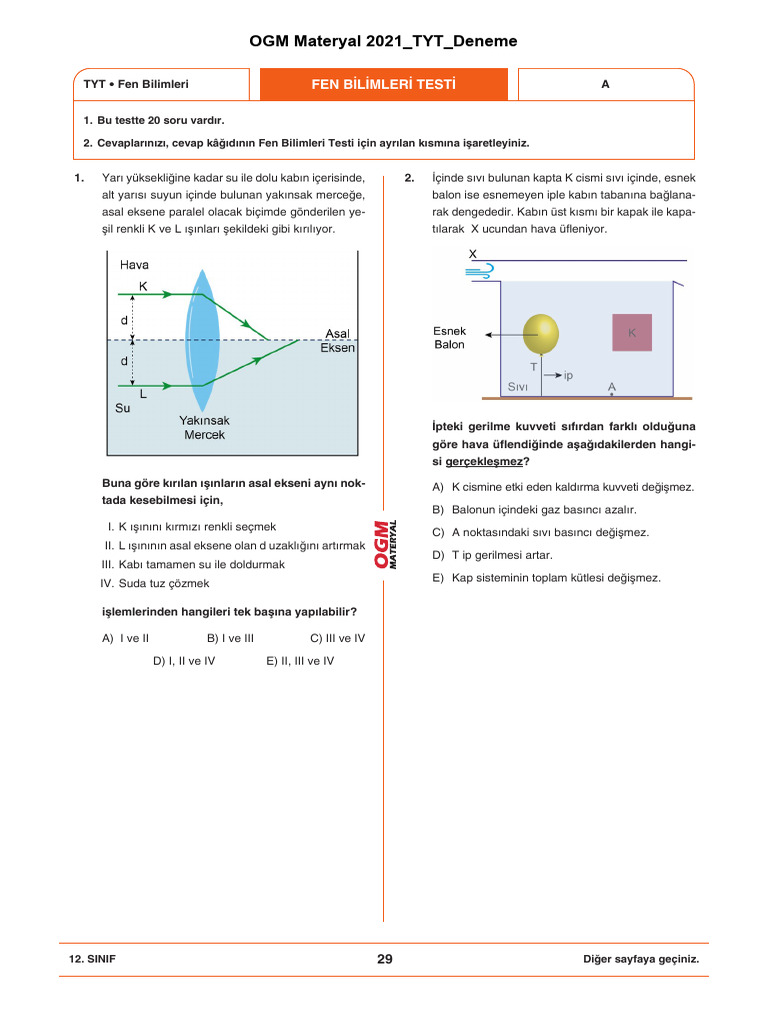 OGM Materyal 2021 22 24 TYT | PDF