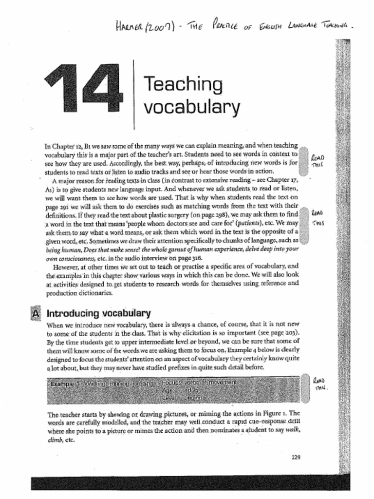Vocab activity - evaluating practice with theory | PDF