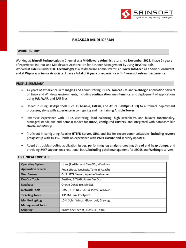 BhaskarMurugesan SrinSoft | PDF | Networking | Internet & Web