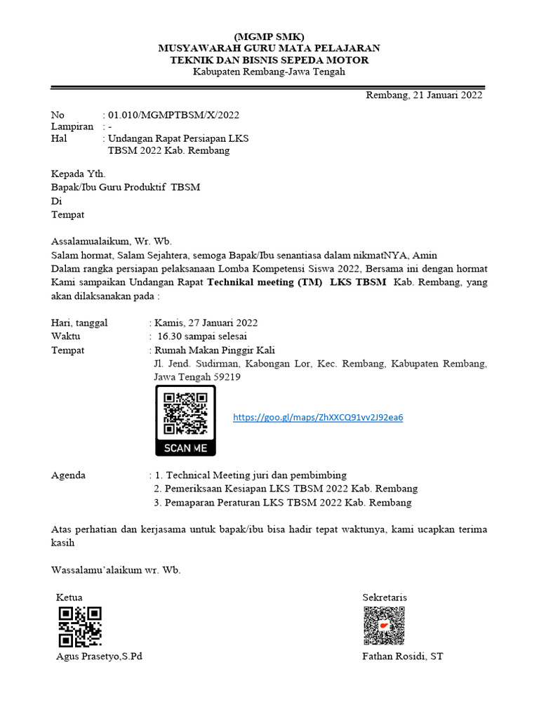 REVISI Undangan TM | PDF